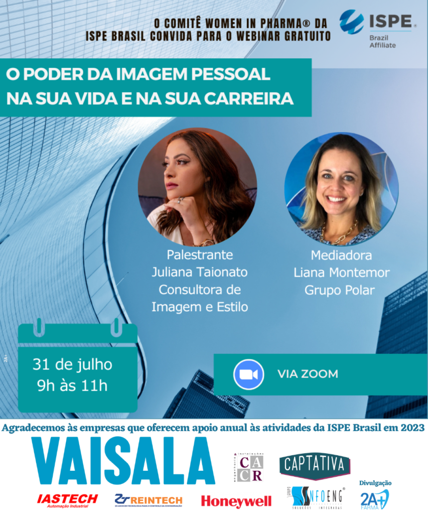 Webinar Gratuito: “O poder da Imagem Pessoal na sua vida e na sua carreira” – ISPE BR